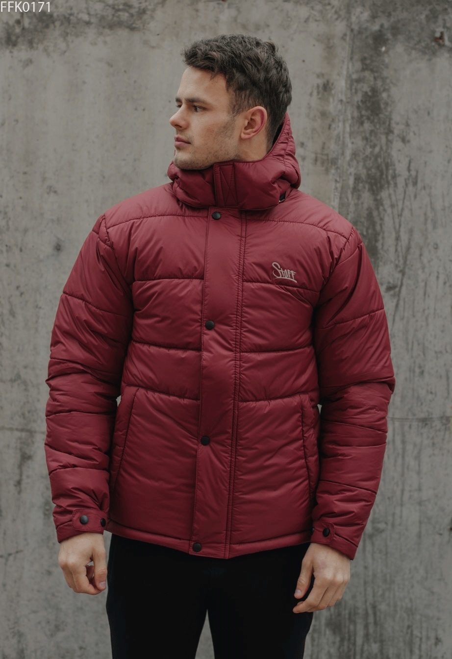 Куртка чоловіча зимова Staff cold bordo бордова купити