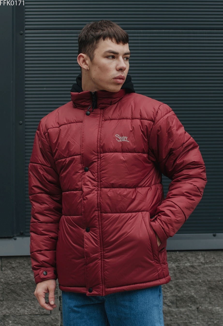 Куртка чоловіча зимова Staff cold bordo бордова купити