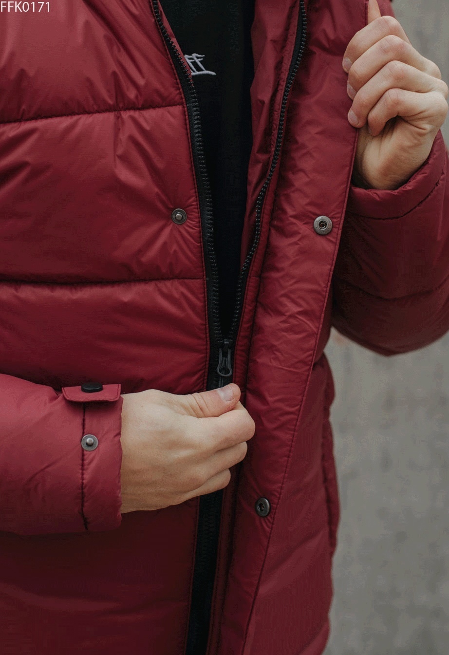 Куртка чоловіча зимова Staff cold bordo бордова купити