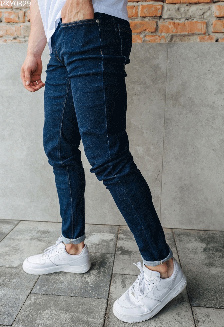 Завужені чоловічі джинси Staff loo c1 slim сині купити