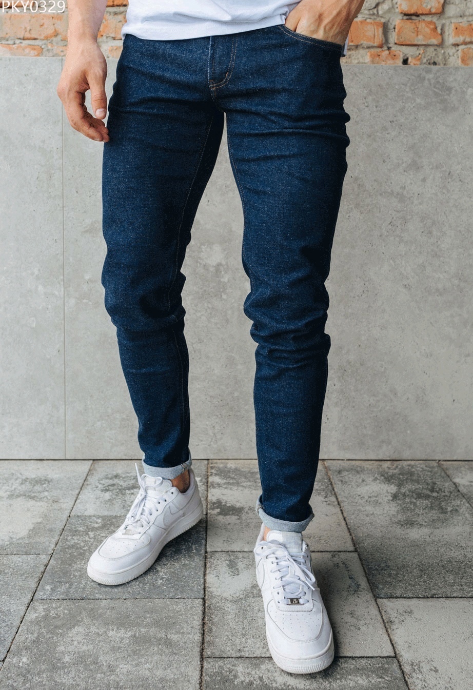Завужені чоловічі джинси Staff loo c1 slim сині купити
