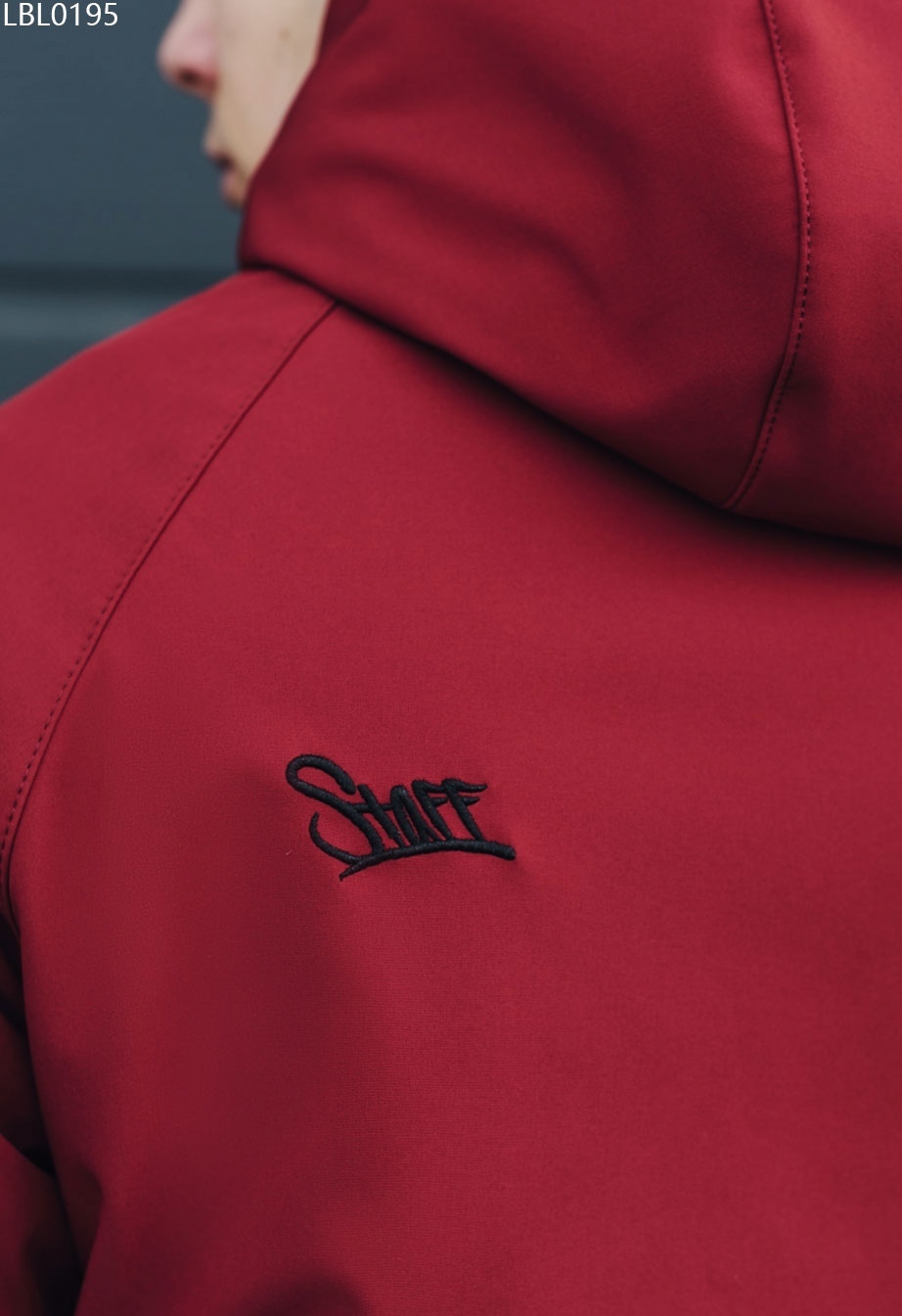 Чоловіча куртка Staff soft shell sun bordo бордова утеплена з капюшоном ціна