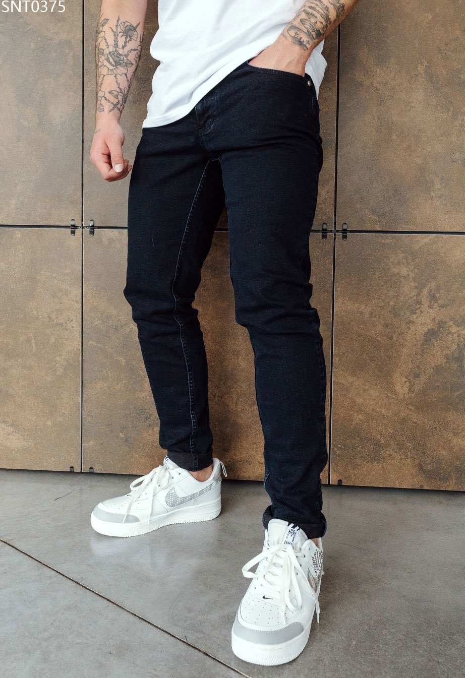 Джинси чоловічі Staff loo c2 slim темно-сині завужені стильні купити