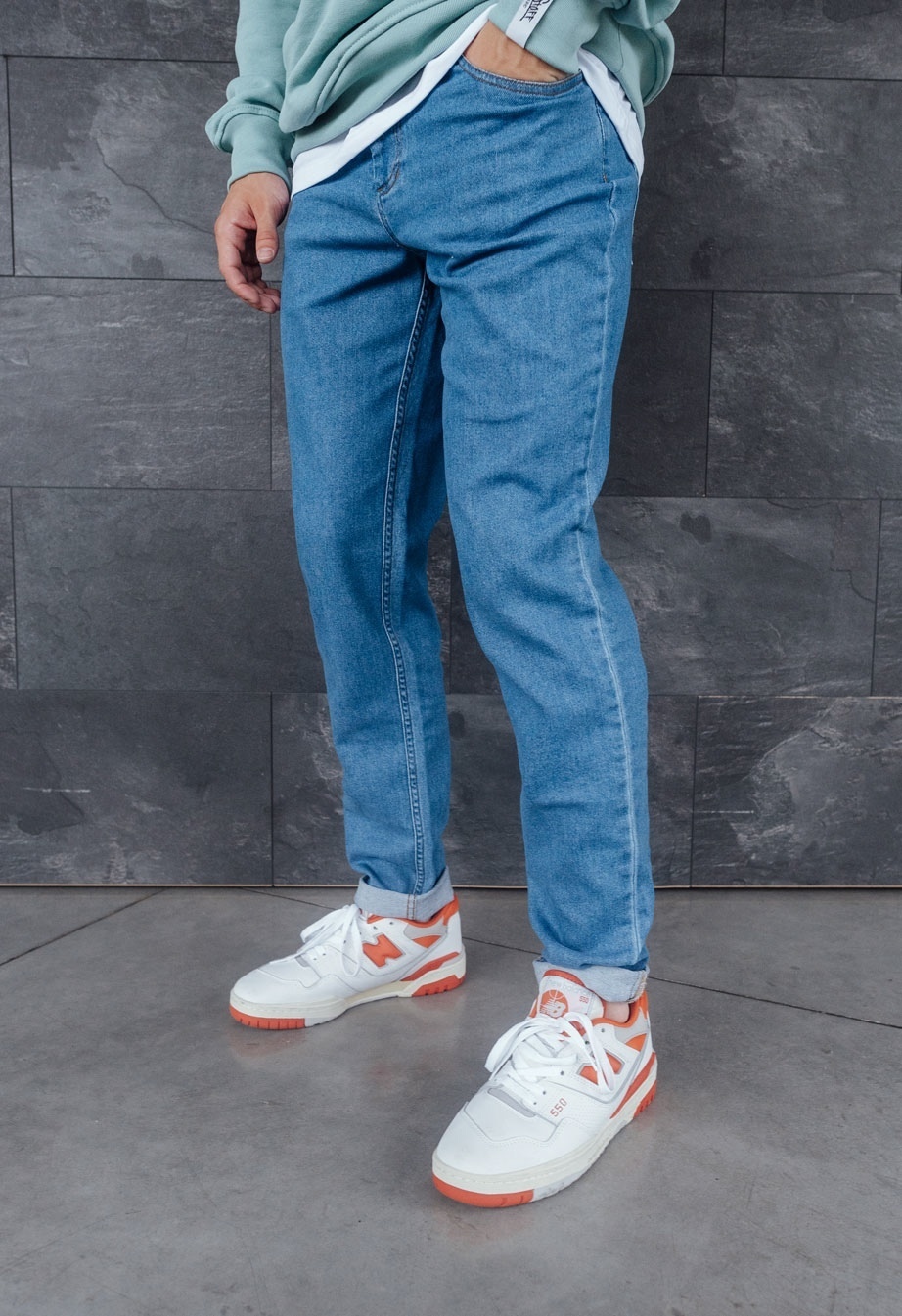 Чоловічі джинси Staff loo c2 slim світло-сині стильні завужені для ...