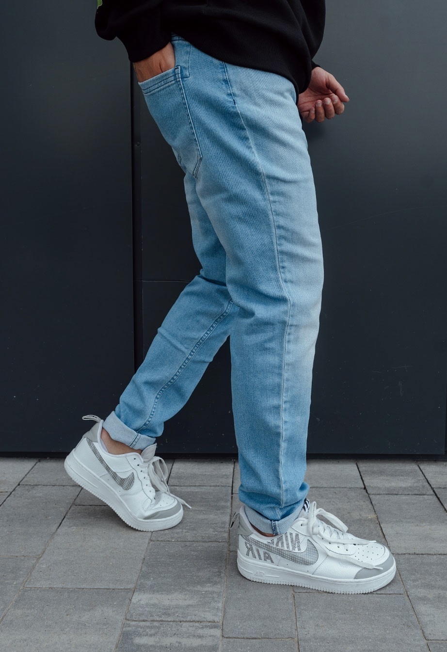 Джинси чоловічі Staff loo c3 slim світло-сині з логотипом модні ...