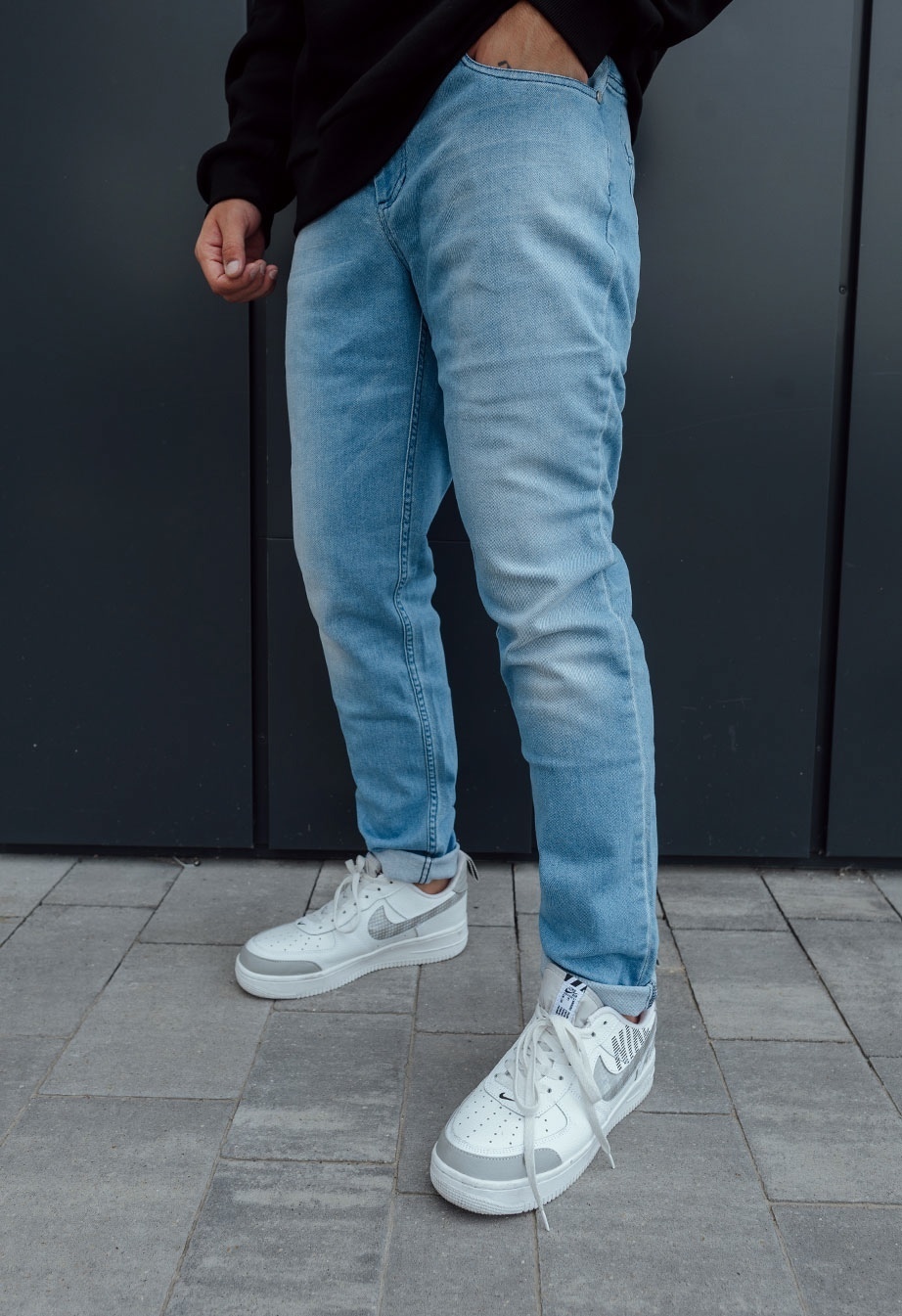 Джинси чоловічі Staff loo c3 slim світло-сині з логотипом модні ...