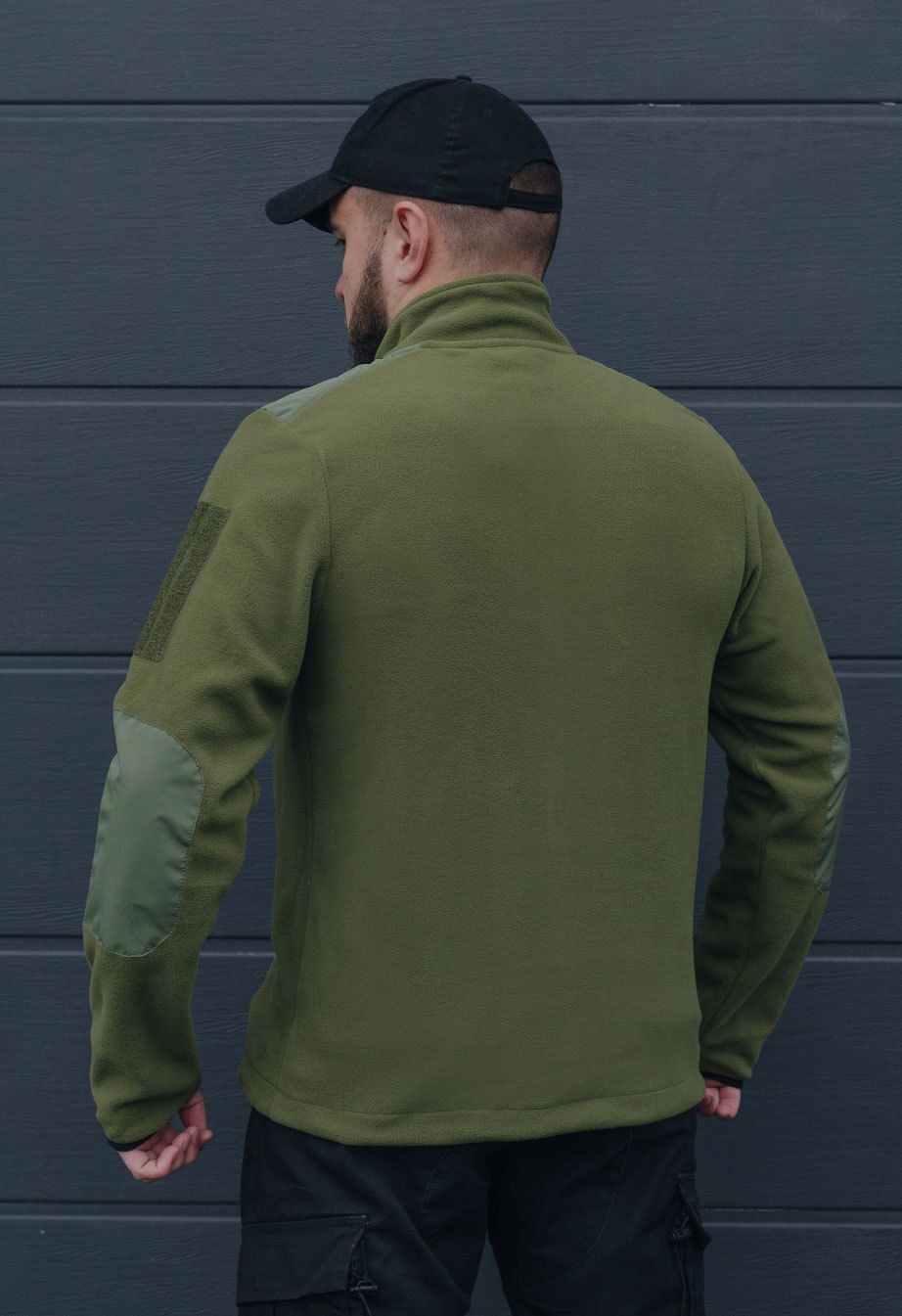 Тактична флісова кофта Staff all khaki2 хакі утеплена на блискавці ...