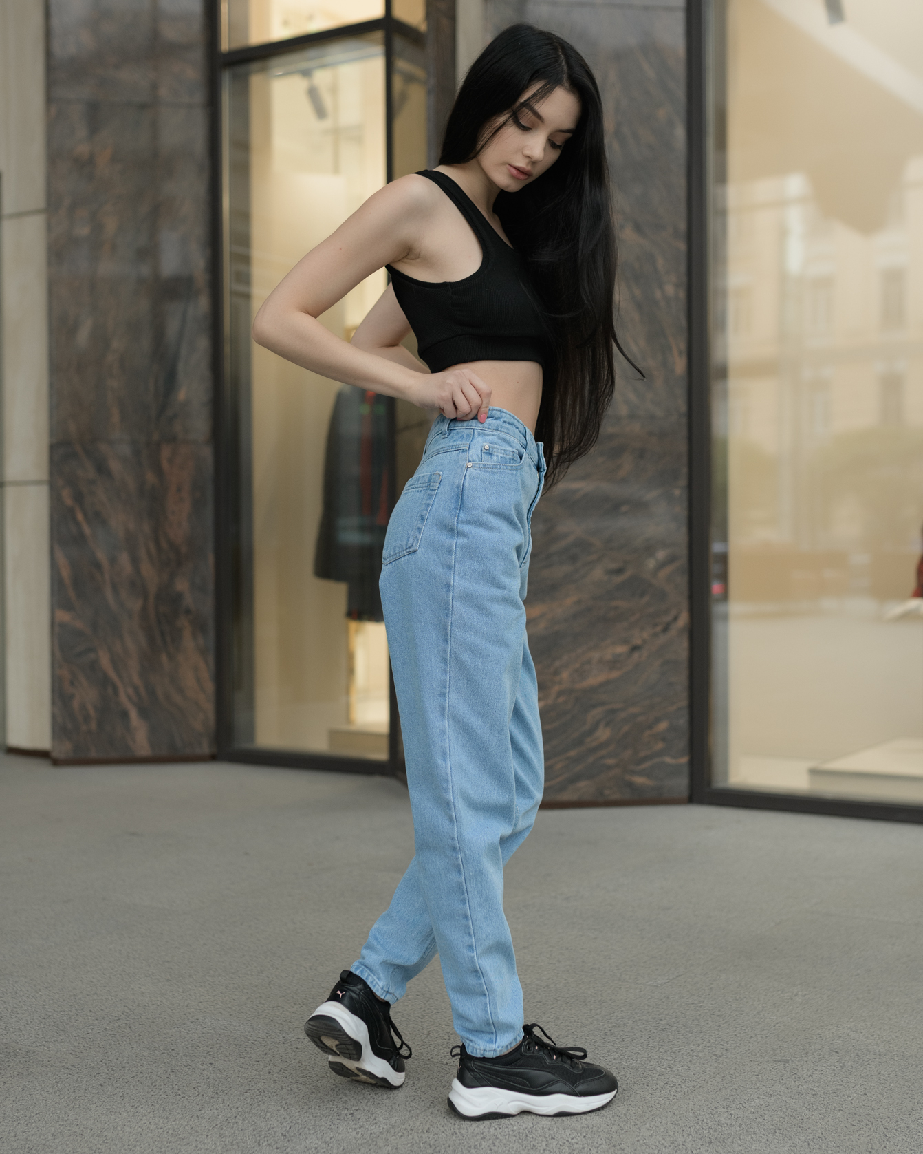 Жіночі джинси Staff ba c1 сині для жінки прямі брендові ціна