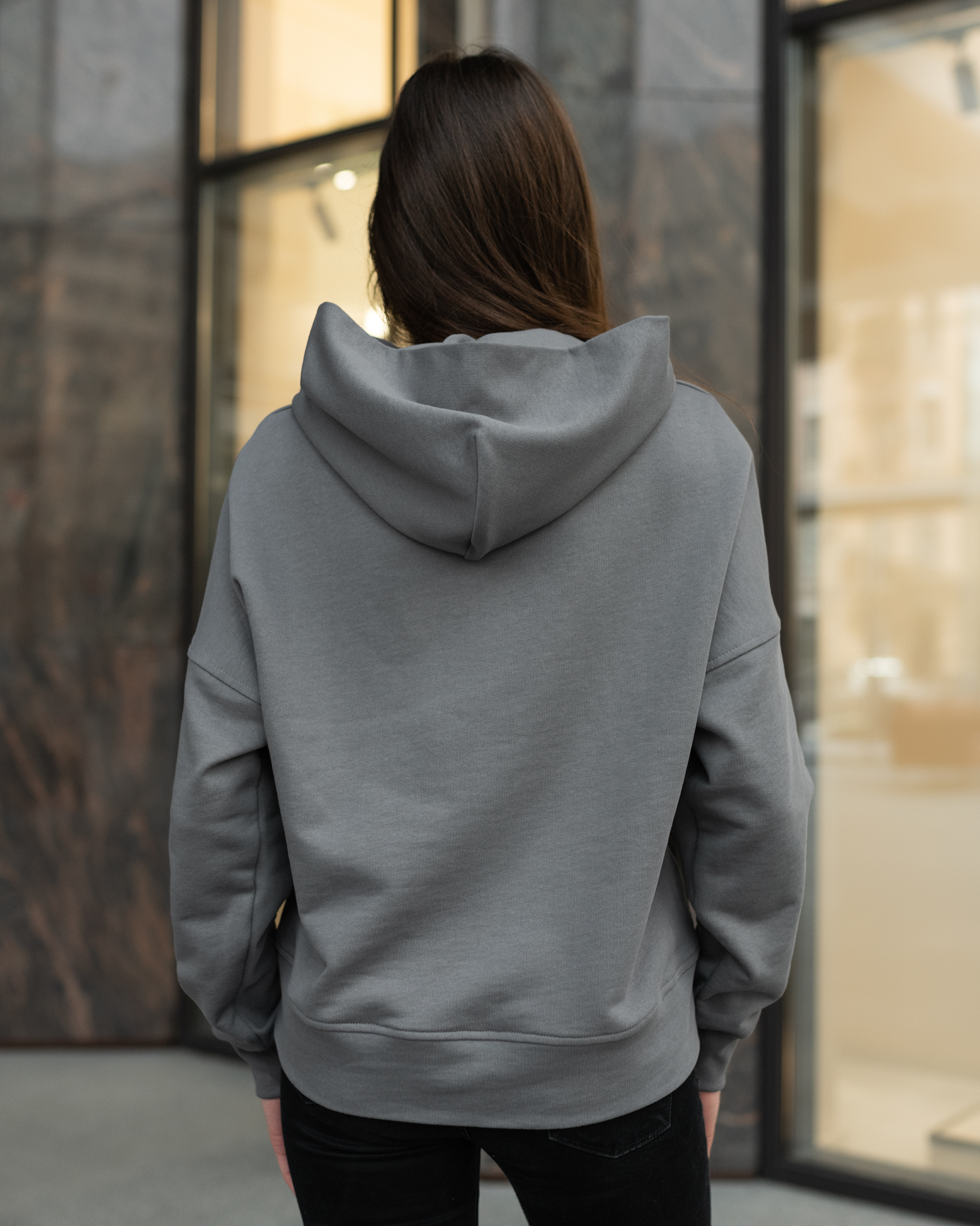 Худі жіноче Staff gray basic сіре молодіжне базове для жінки стильне ціна