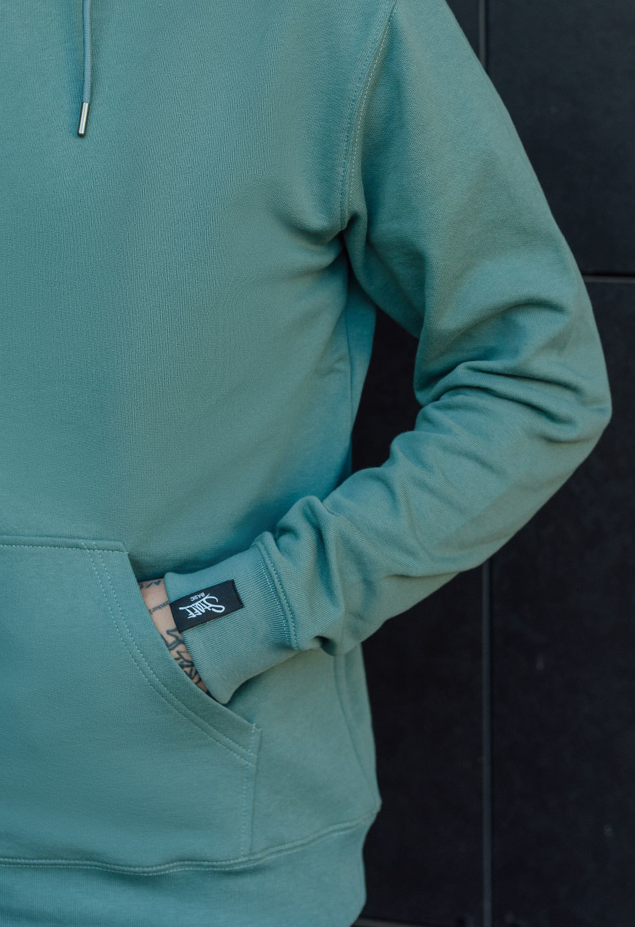 Худі чоловіче Staff turquoise basic бірюзове модне для хлопця базове купити