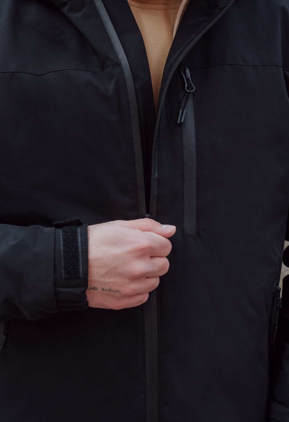 Чоловіча куртка Staff geo black чорна тепла з капюшоном для хлопця ...