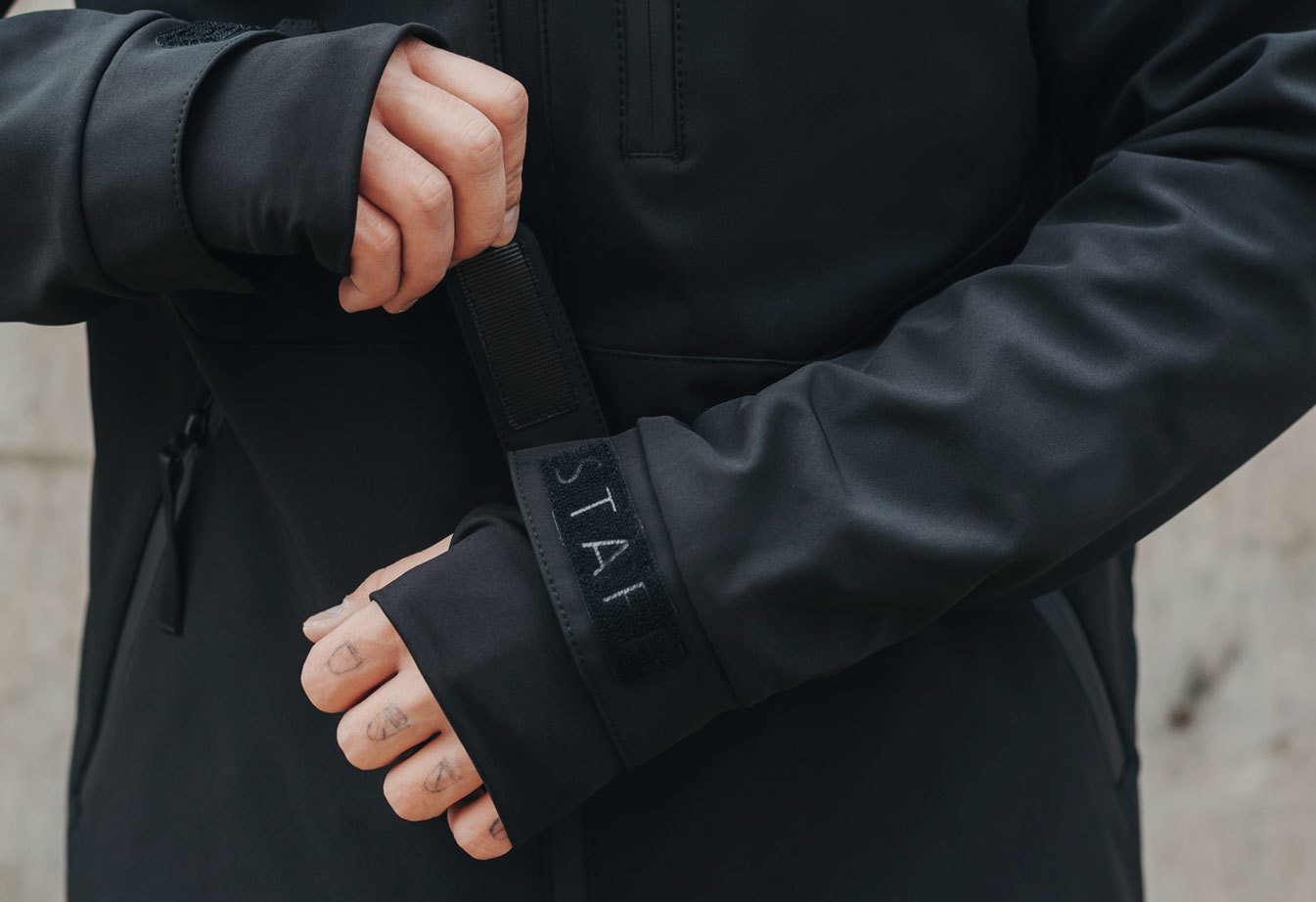 Чоловіча куртка Staff bu soft shell black чорна для хлопця водонепроникна тепла подовжена з ...