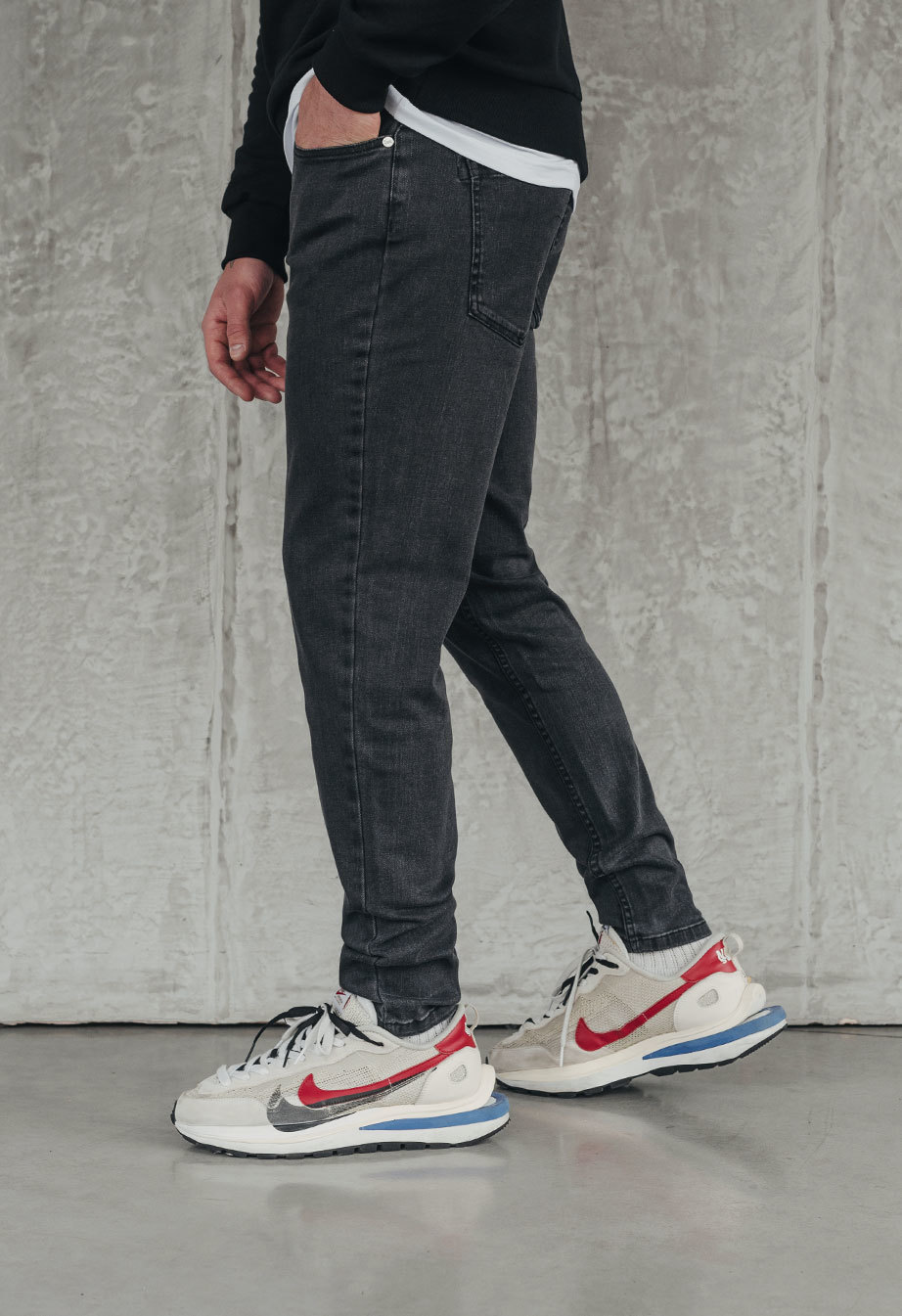 Джинси чоловічі Staff loo black slim чорні брендові завужені стильні ціна