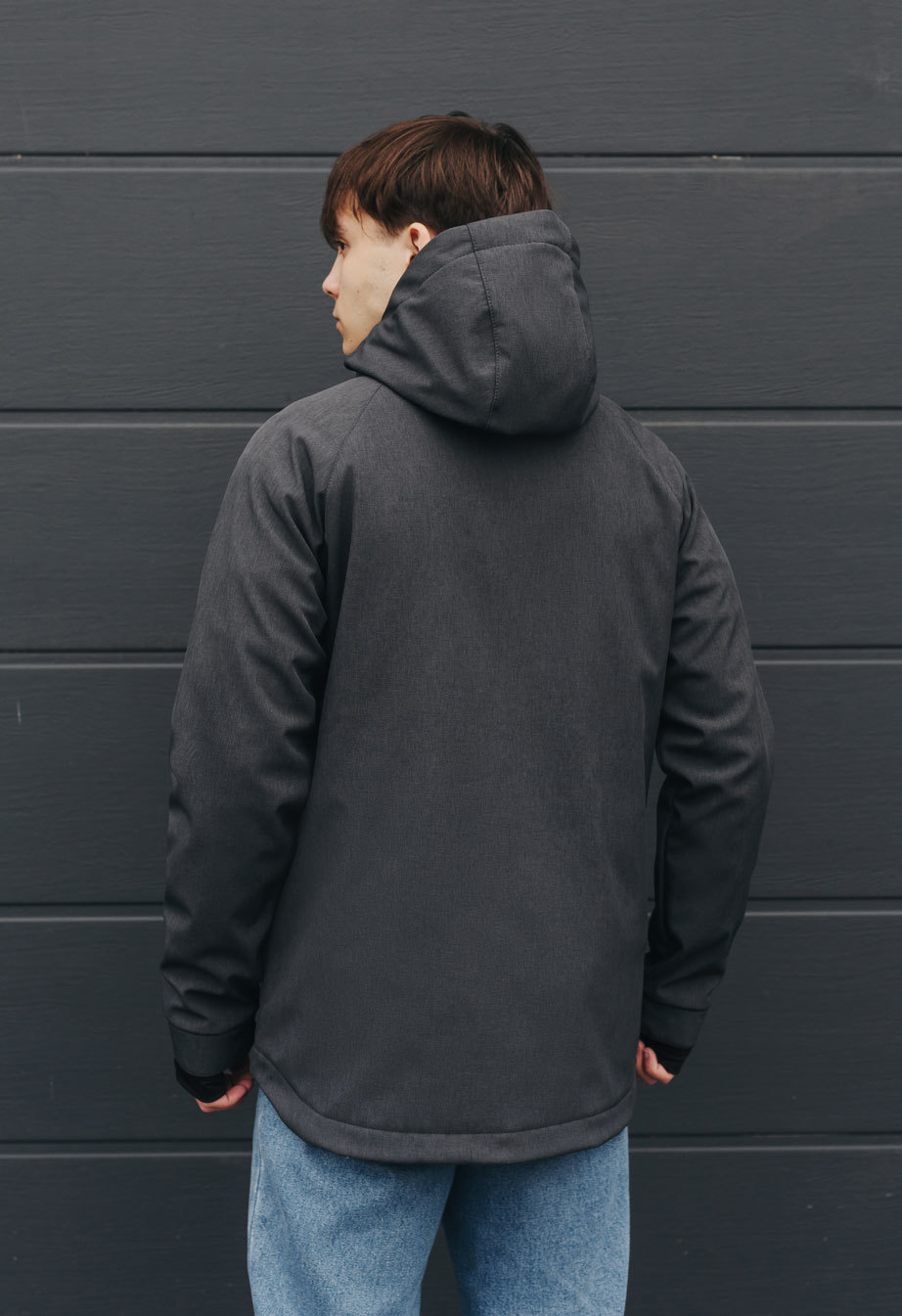 Чоловіча куртка Staff bu soft shell graphite графітового кольору з логотипом молодіжна весна ...