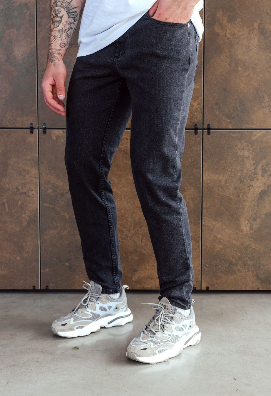 Джинси чоловічі Staff loo black2 slim чорні завужені бавовняні для ...