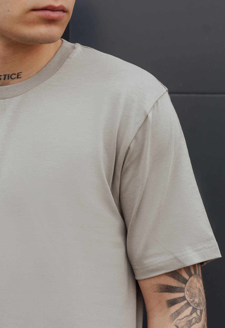 Футболка чоловіча Staff light gray basic світло-сіра базова для підлітка однотонна ціна