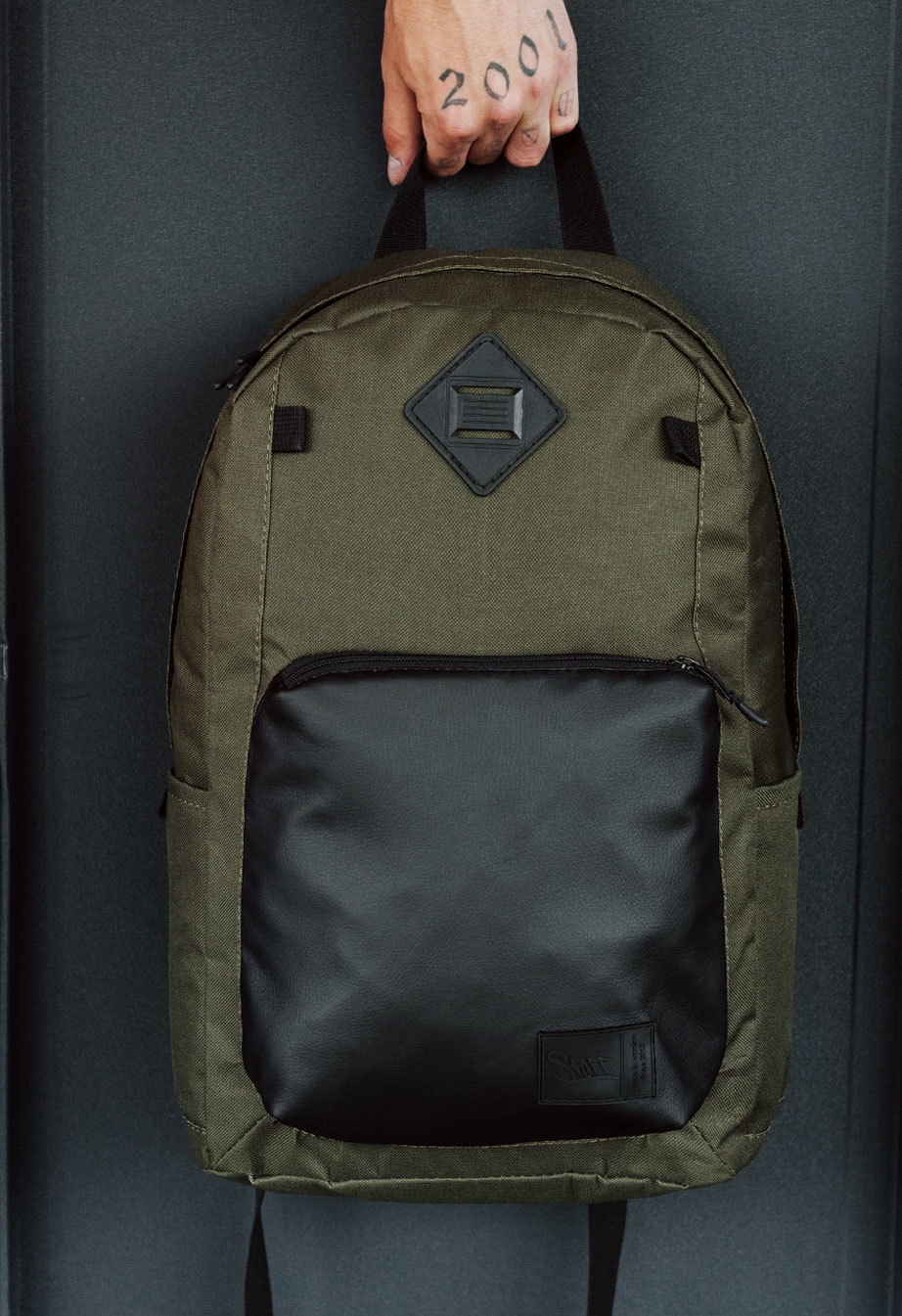 Рюкзак чоловічий міський Staff ri 16L khaki & black хакі чорний з ...