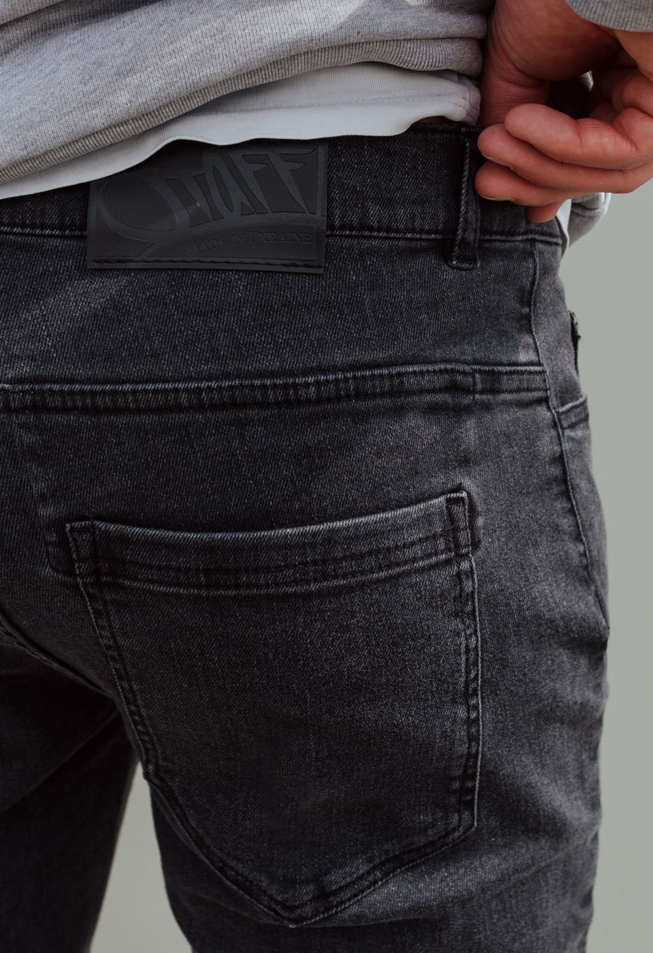 Джинси чоловічі Staff loo black slim чорні брендові завужені стильні ціна
