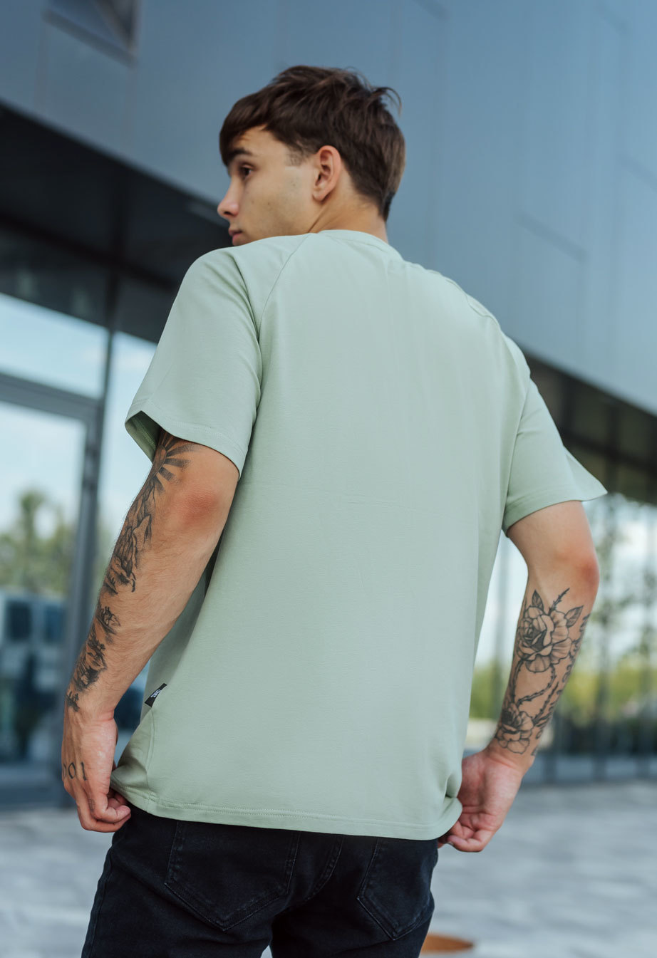 Футболка чоловіча Staff basic light green світло-зелена базова ...