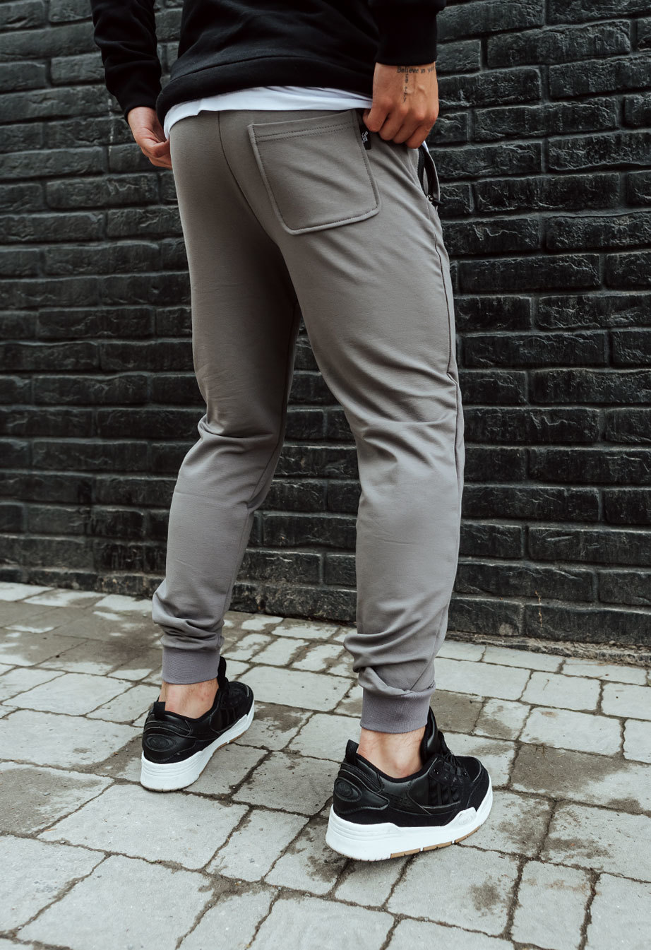 Спортивні штани чоловічі Staff gray basic сірі для хлопця недорогі базові ціна