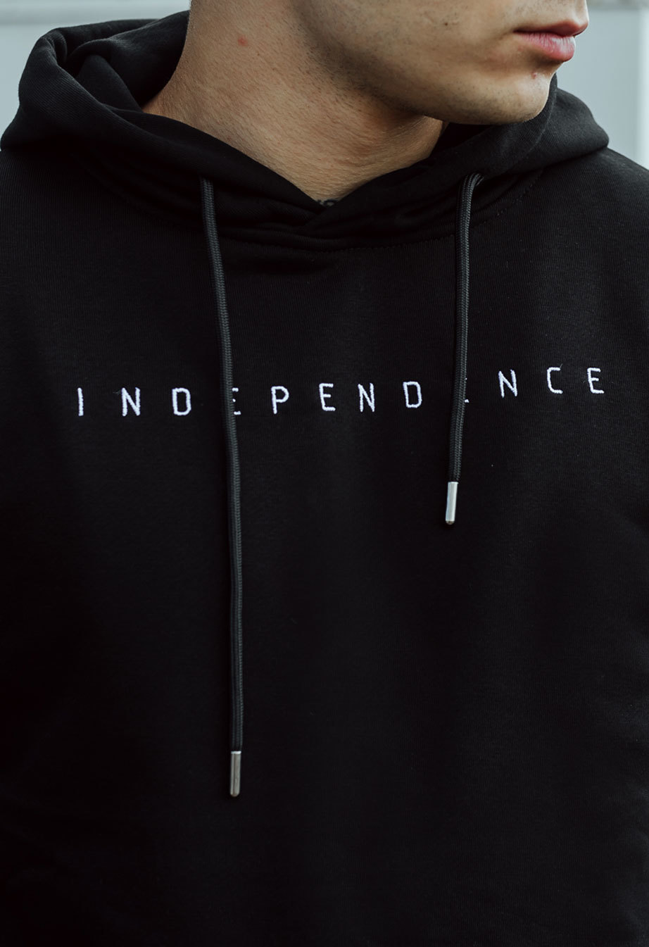 Толстовка чоловіча Staff independence чорна з надписом для підлітка купити