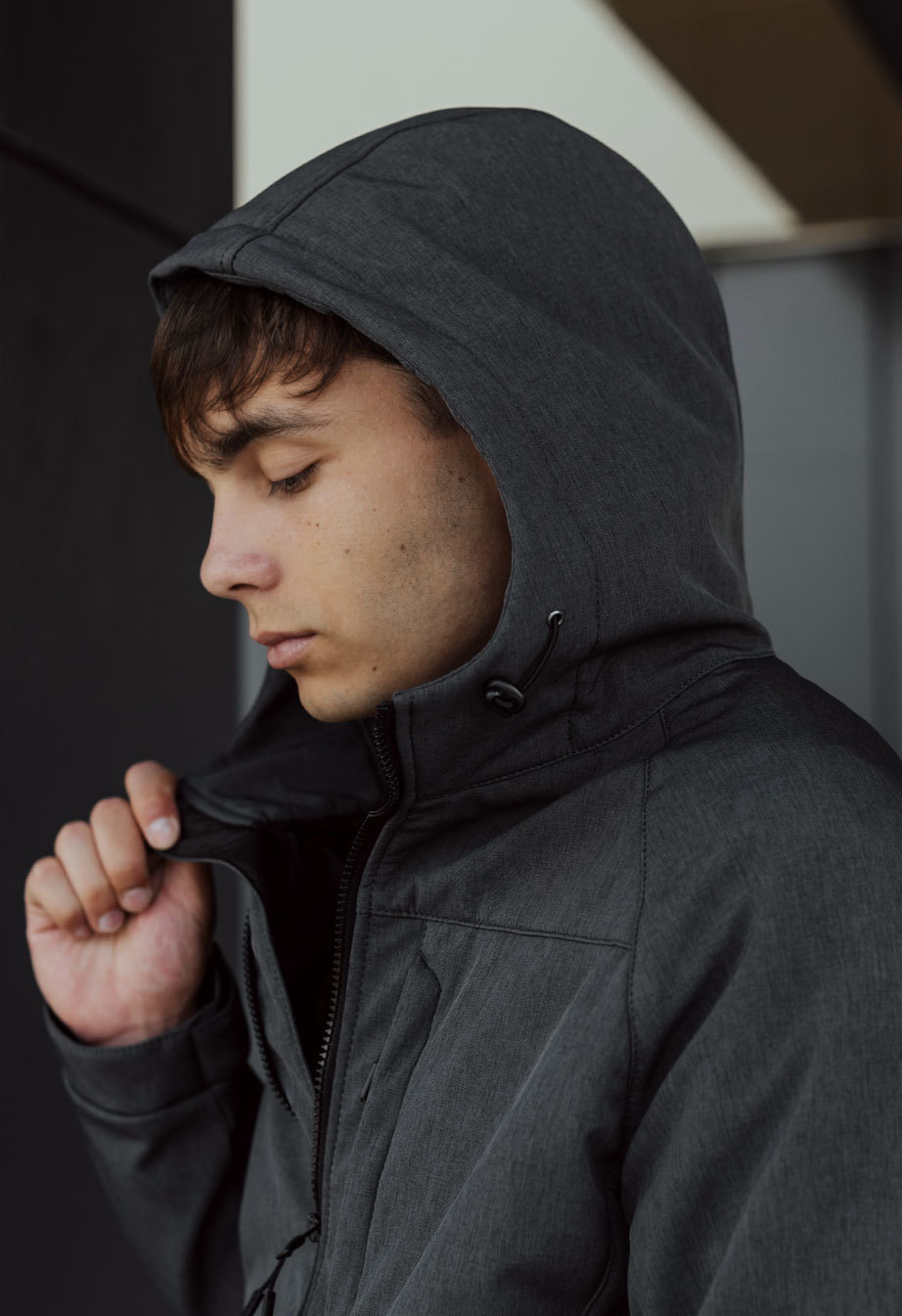 Чоловіча куртка Staff cu soft shell graphite графітового кольору рефлективна легка ...