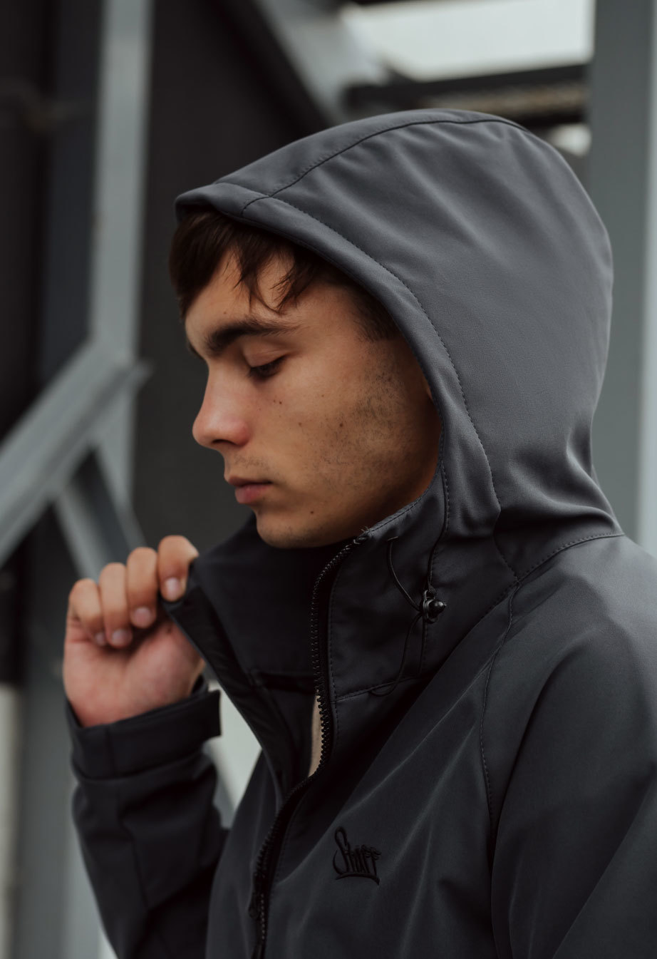 Чоловіча куртка Staff ita soft shell graphite графітового кольору легка водонепроникна з ...