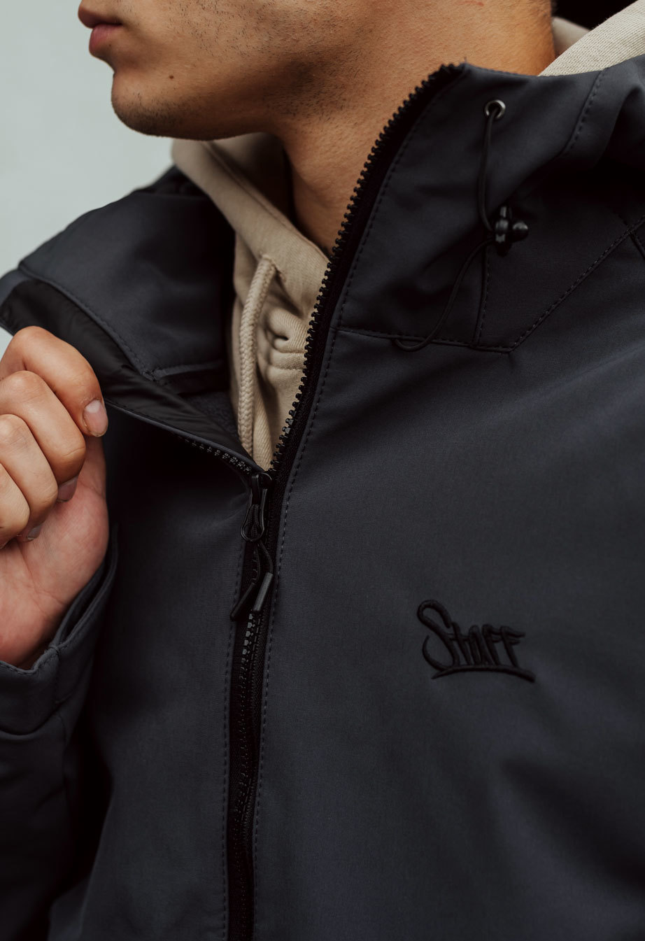 Чоловіча куртка Staff ita soft shell graphite графітового кольору легка водонепроникна з ...