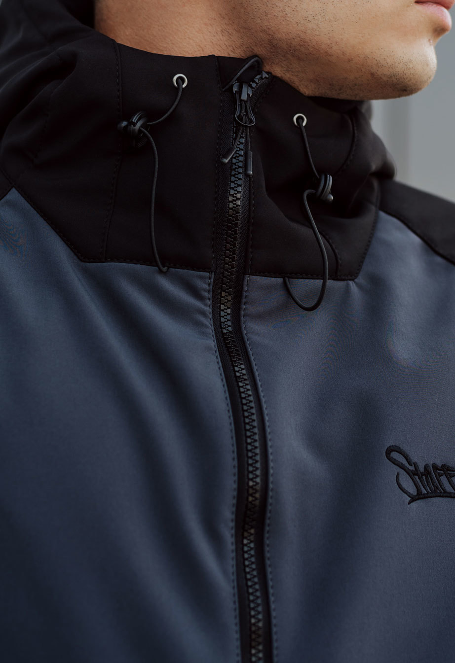 Чоловіча куртка Staff ita soft shell black & graphite чорно-графітового кольору весна-осінь з ...