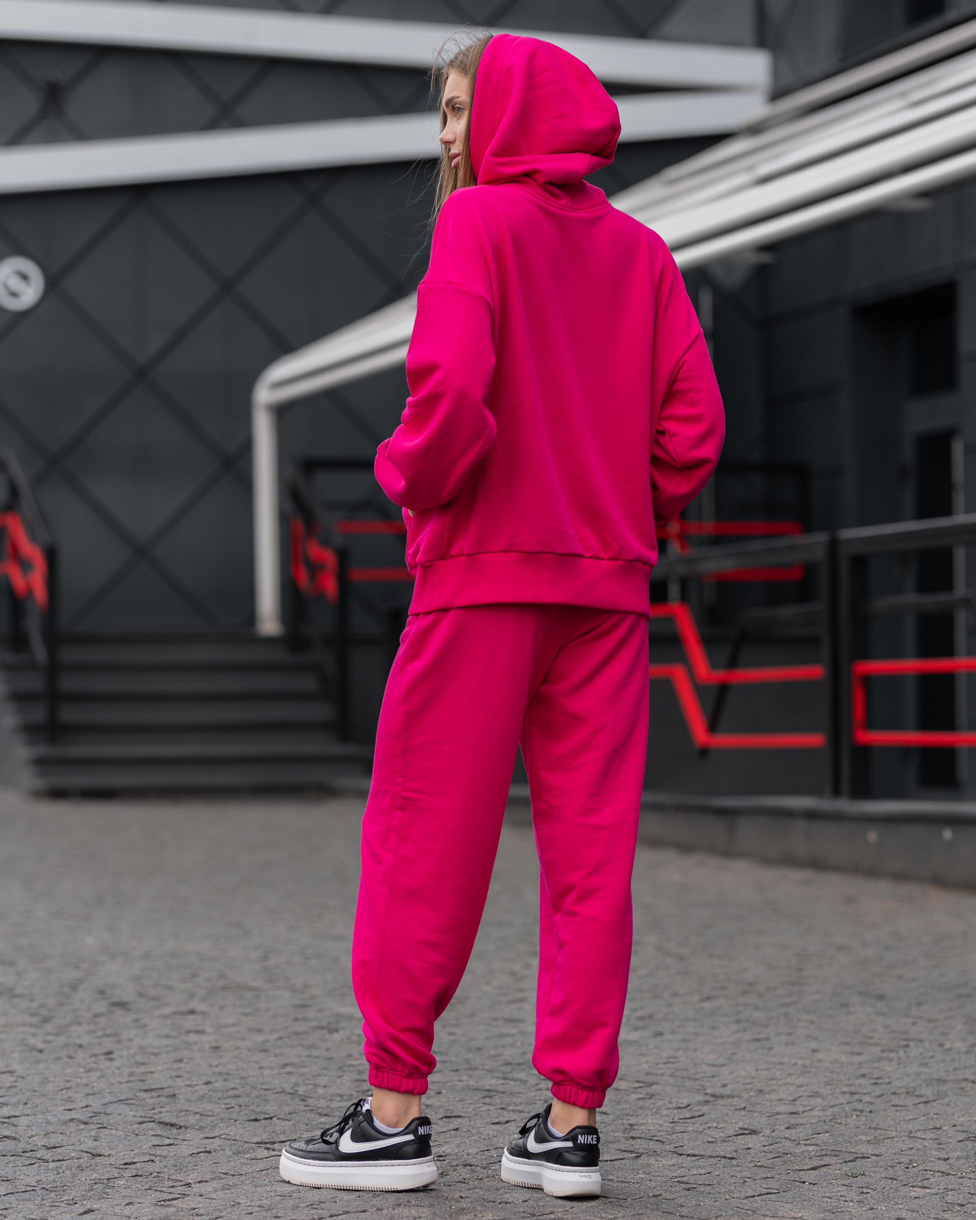 Спортивний костюм жіночий Staff po crimson oversize малинового кольору ...