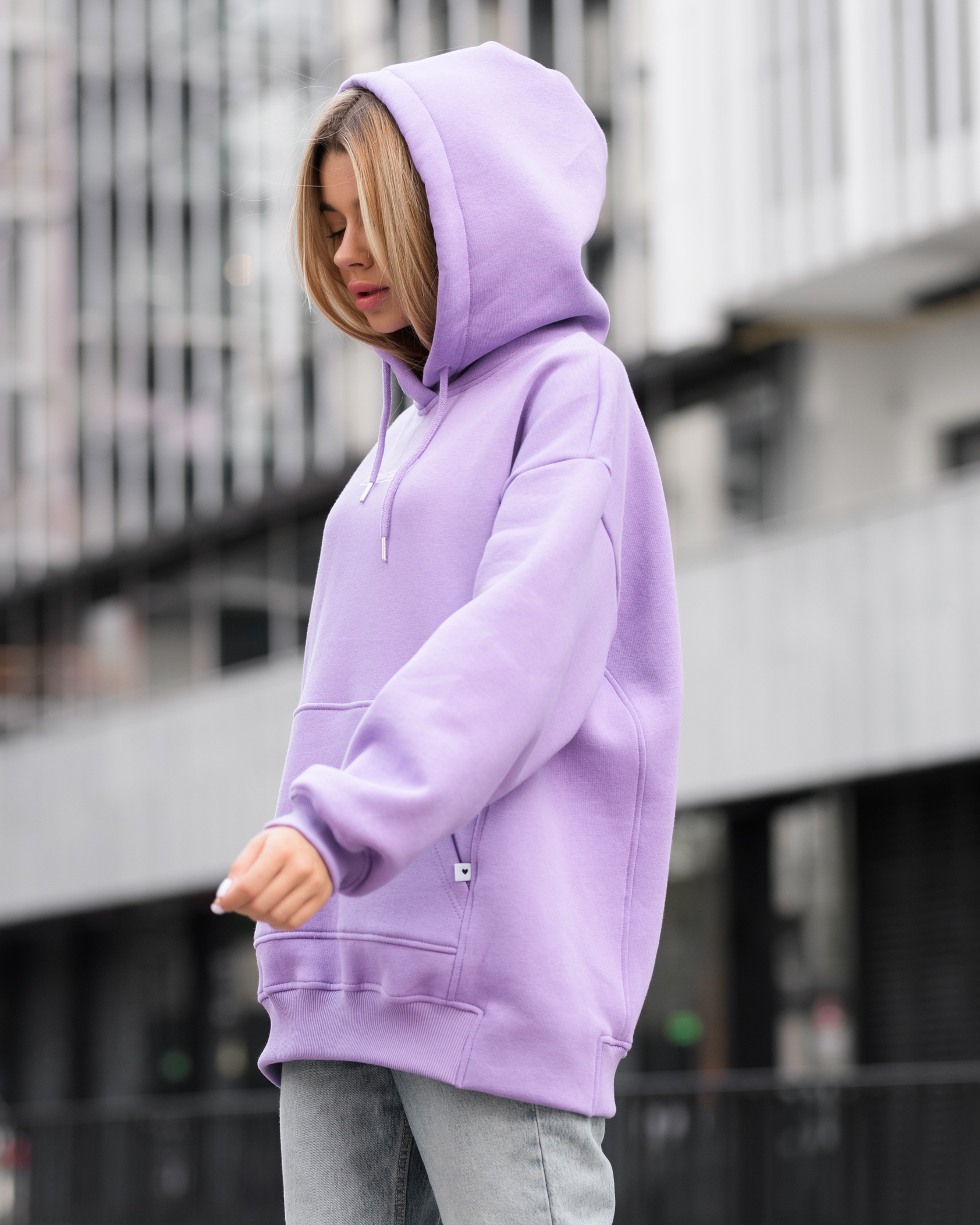 Толстовка жіноча Staff light violet original oversize fleece світло ...