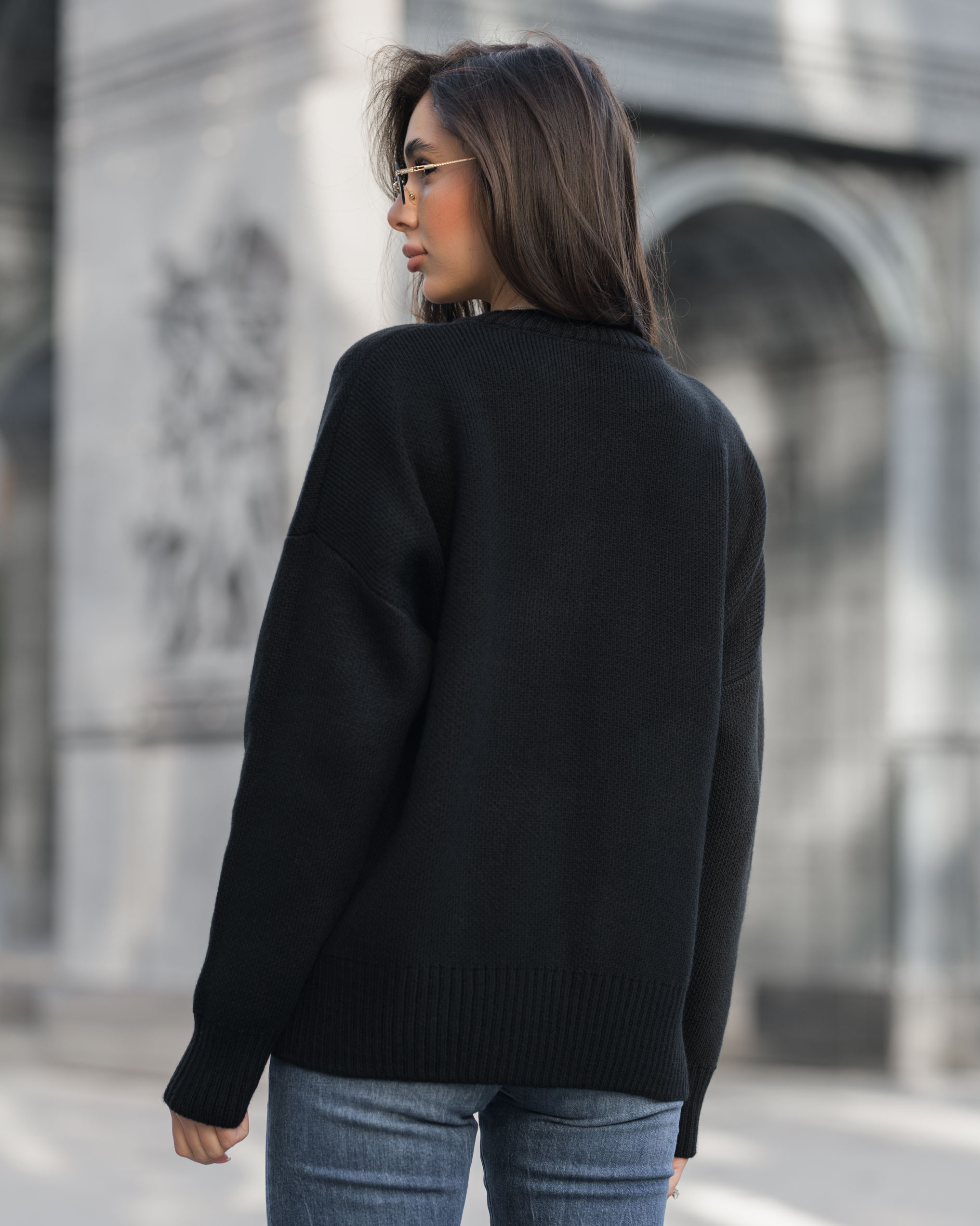 Жіноча кофта Staff 28 black oversize чорна тепла молодіжна оверсайз ...