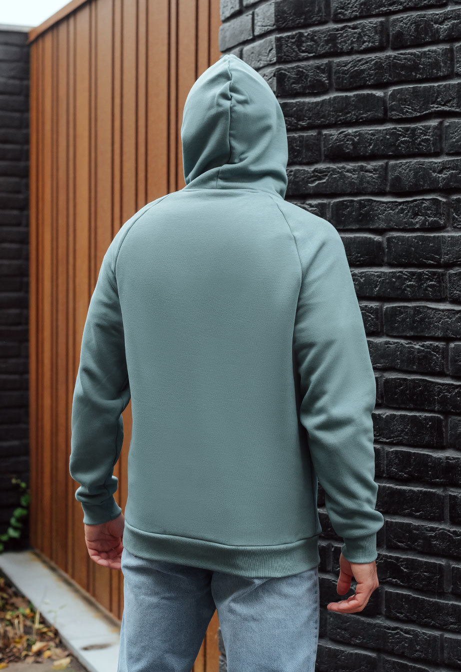 Толстовка чоловіча Staff turquoise logo oversize fleece бірюзового кольору оверсайз на флісі ...