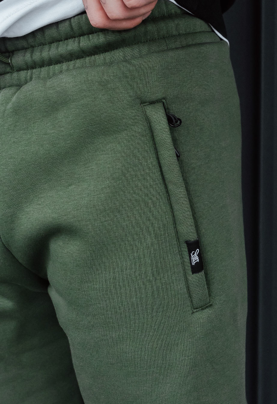 Спортивні штани чоловічі Staff mi khaki basic fleece хакі бавовняні базові утеплені модні ...