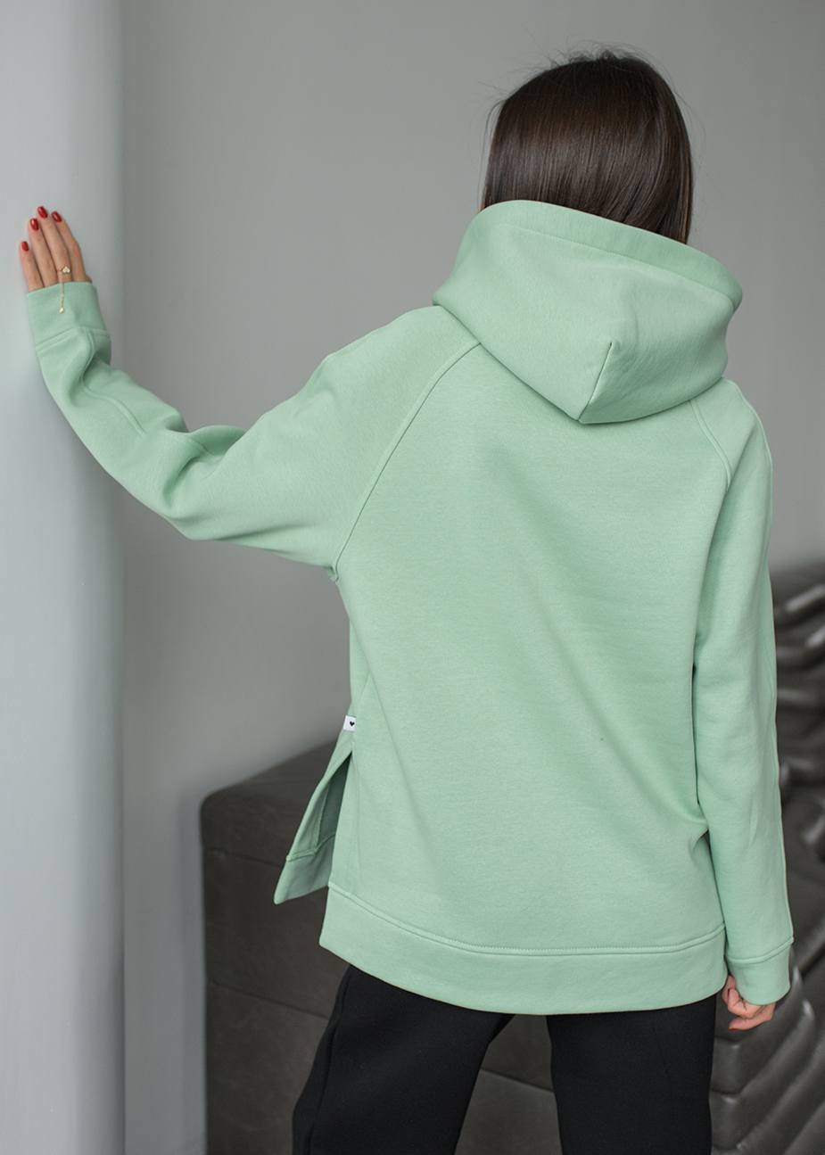 Толстовка жіноча Staff turquoise oversize fleece бірюзового кольору тепла оверсайз недорога ...