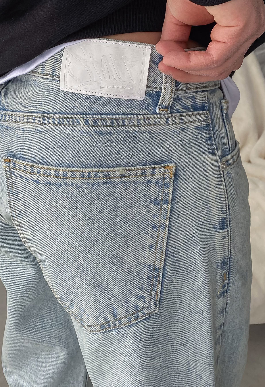 Чоловічі джинси Staff c3 baggy regular світло-сині недорогі бавовняні ...