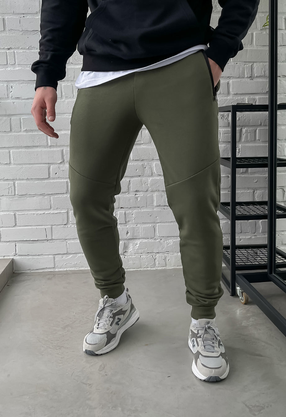 Спортивні штани чоловічі Staff it khaki хакі однотонні стильні ...
