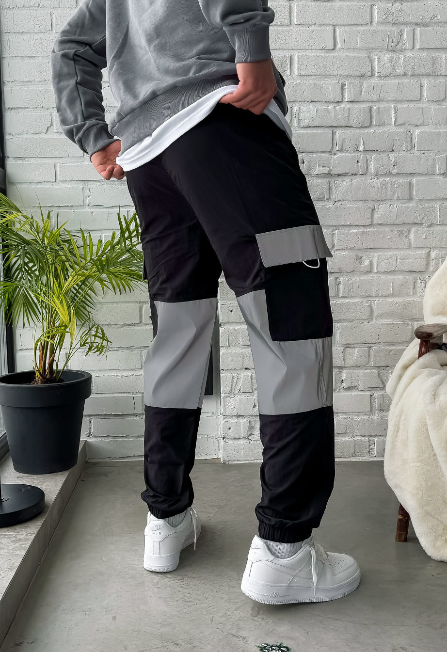 Брюки чоловічі Staff st black reflective чорні рефлективні для підлітка ...