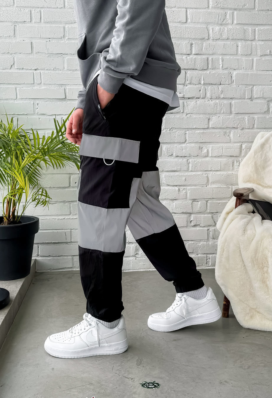 Брюки чоловічі Staff st black reflective чорні рефлективні для підлітка ...