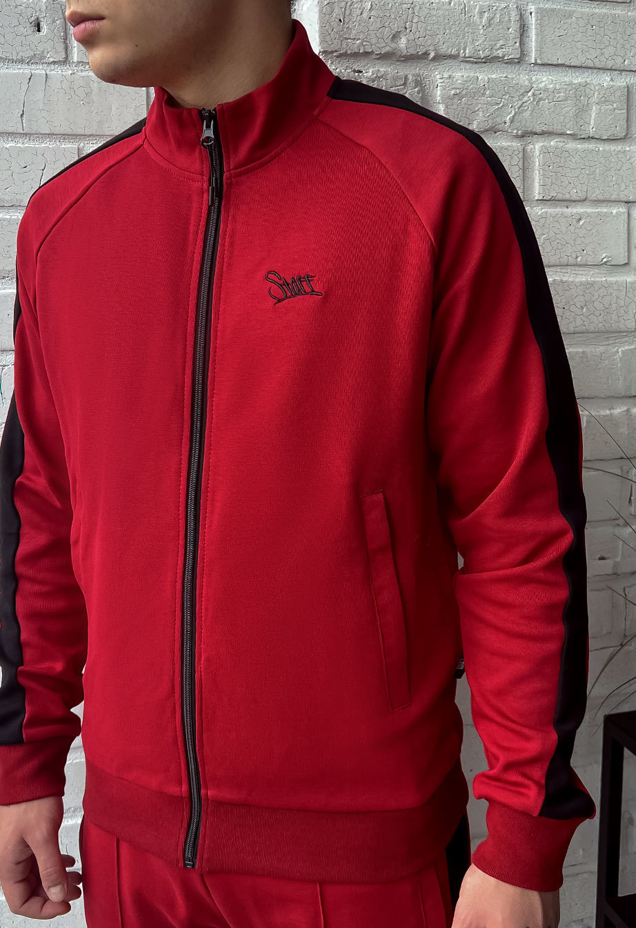 Спортивний костюм чоловічий Staff interlock red & black червоно-чорний ...
