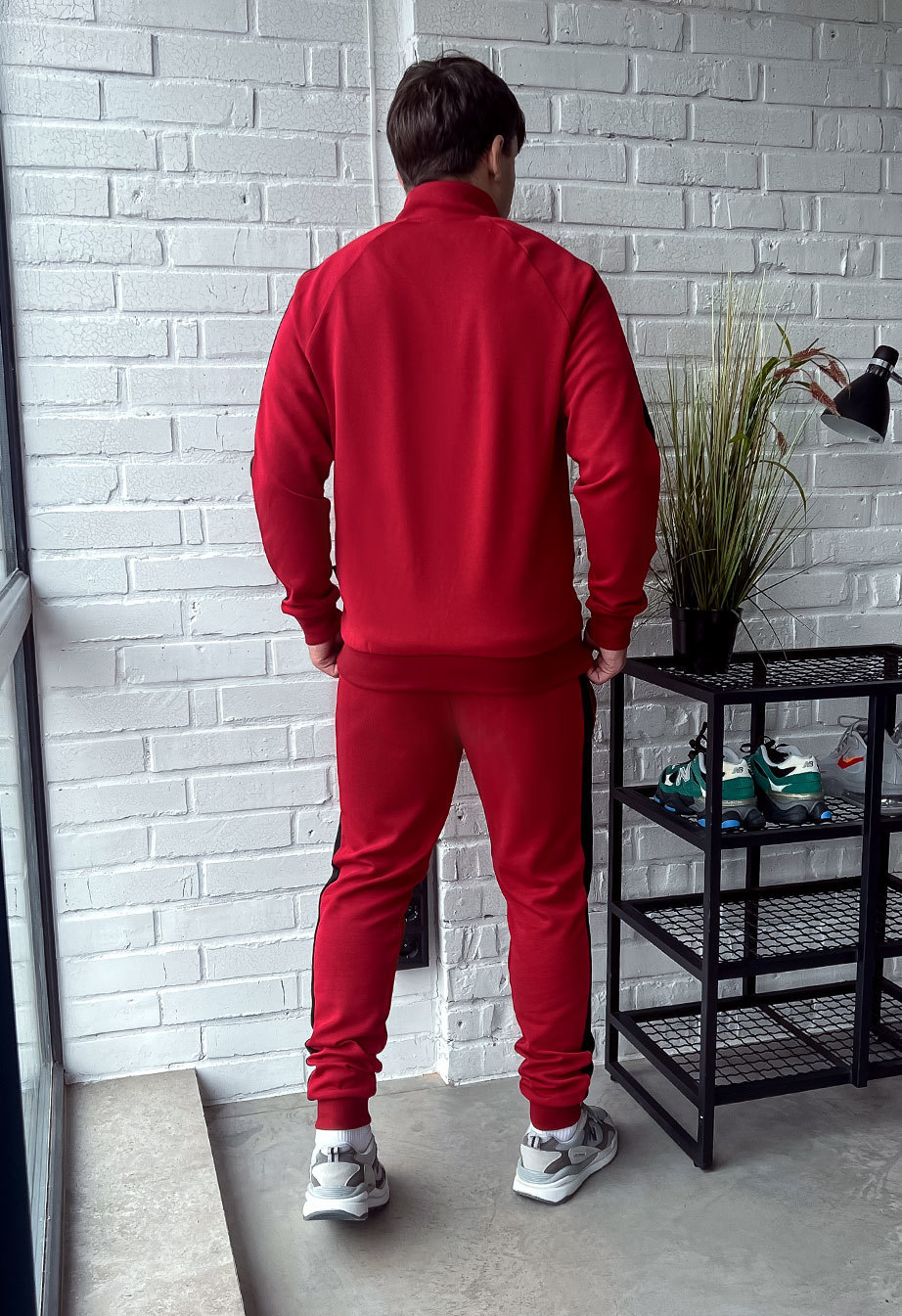 Спортивний костюм чоловічий Staff interlock red & black червоно-чорний ...
