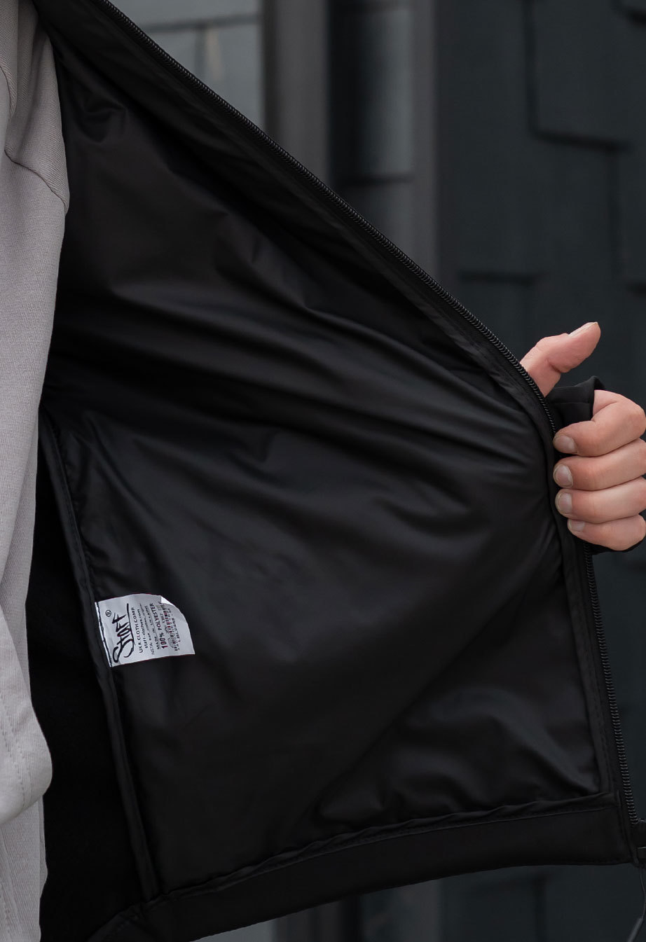 Чоловіча куртка Staff bu soft shell reflective (defect) чорна модна з логотипом легка з ...