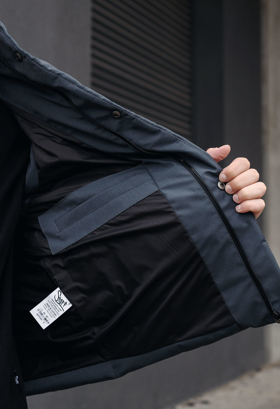 Жилетка чоловіча Staff pro gray blue сіро-синя утеплена демісезонна ...