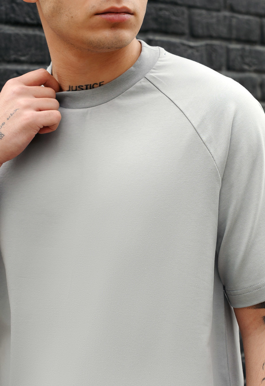 Футболка чоловіча Staff light gray basic світло-сіра для хлопця однотонна базова купити