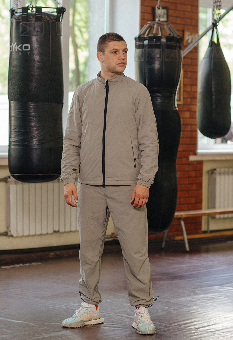 Спортивний костюм чоловічий Staff x Hrytsenko Team коричнево-оливкового кольору молодіжний ...