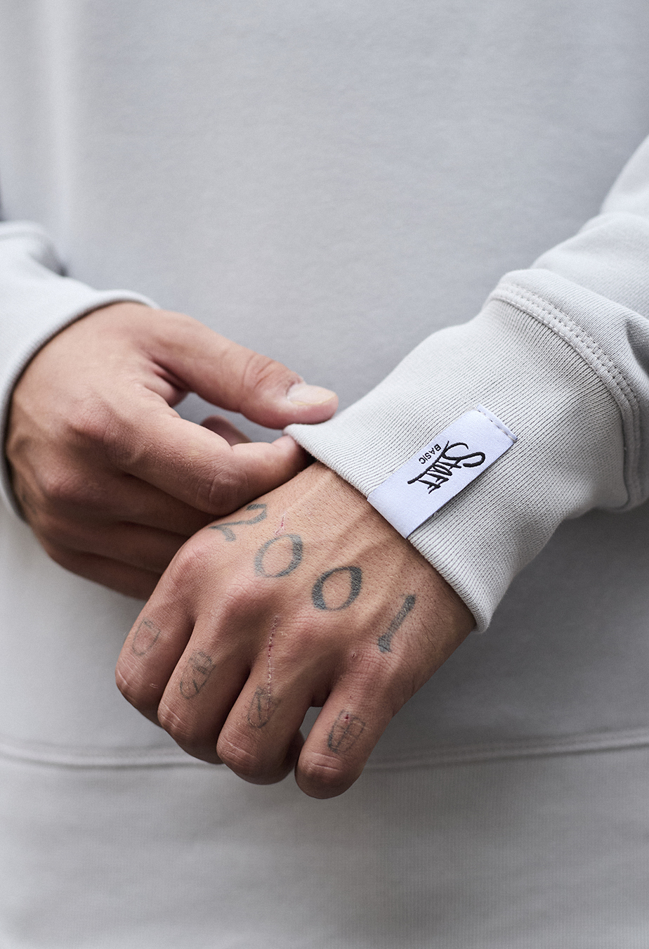 Світшот чоловічий Staff light gray basic світло-сірий однотонний недорогий бавовняний базовий купити