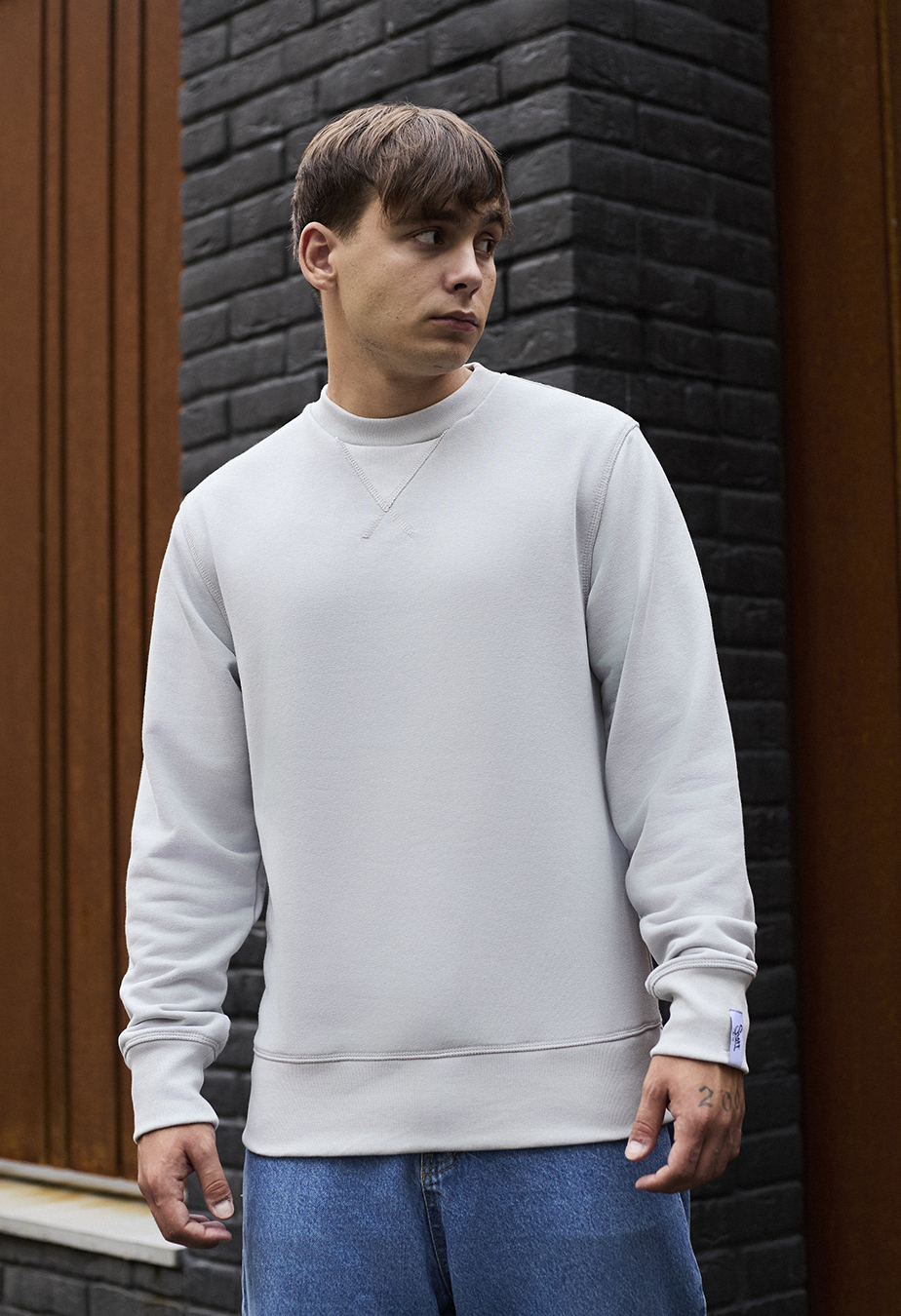 Світшот чоловічий Staff light gray basic світло-сірий однотонний недорогий бавовняний базовий купити