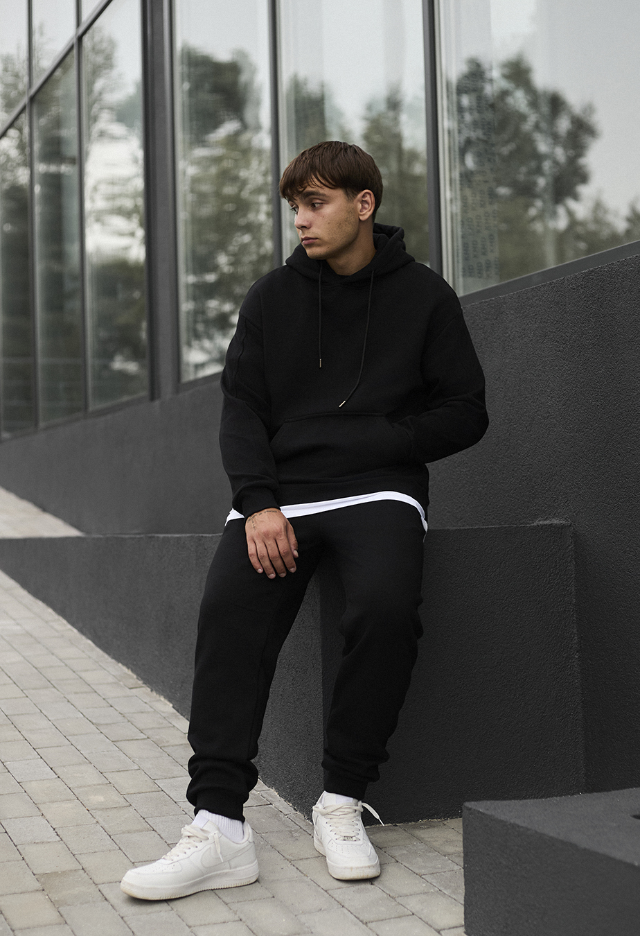 Спортивний костюм чоловічий Staff jax black oversize fleece чорний ...