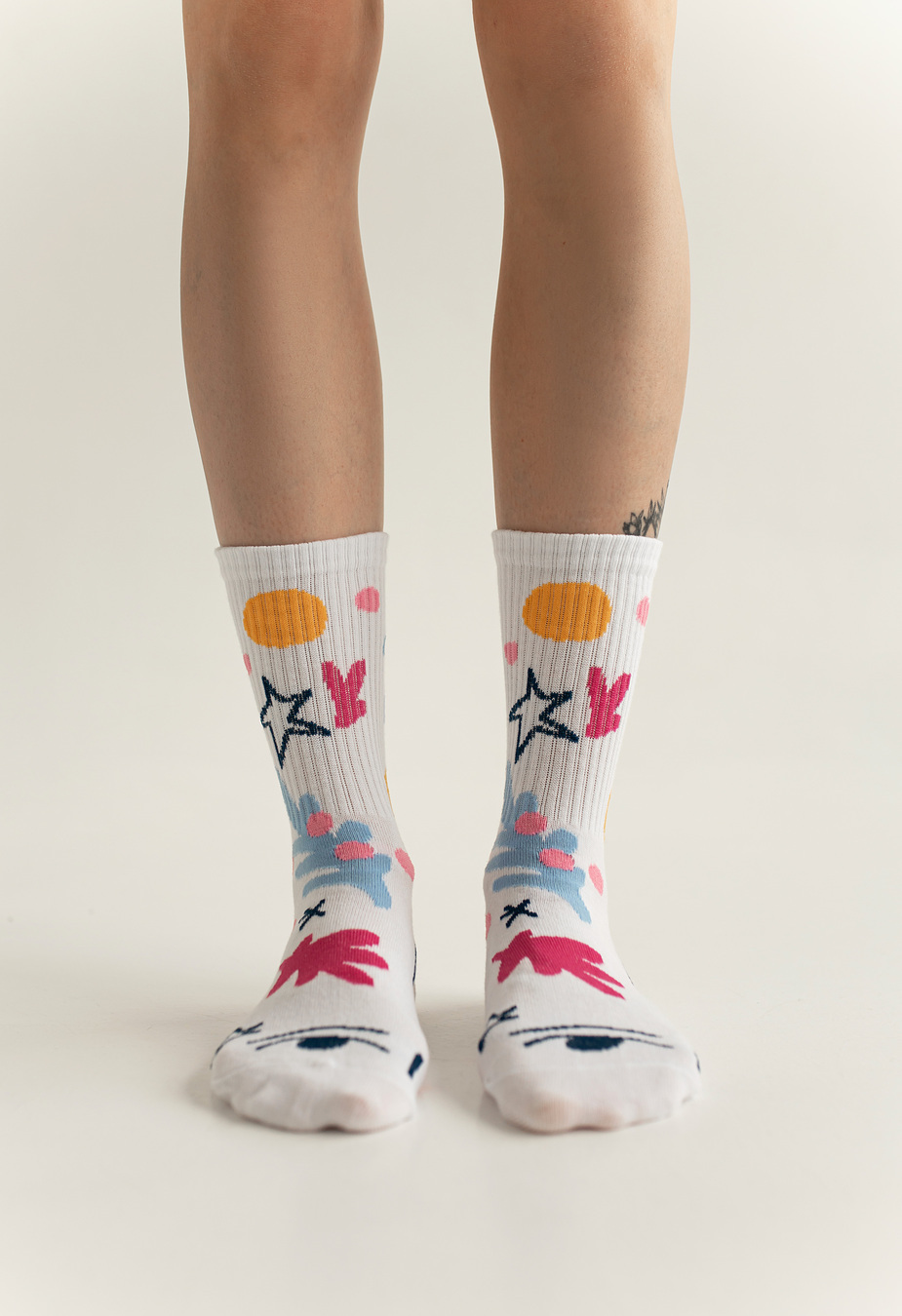 Шкарпетки жіночі Staff star мікс кольорів стильні з принтом високі купити