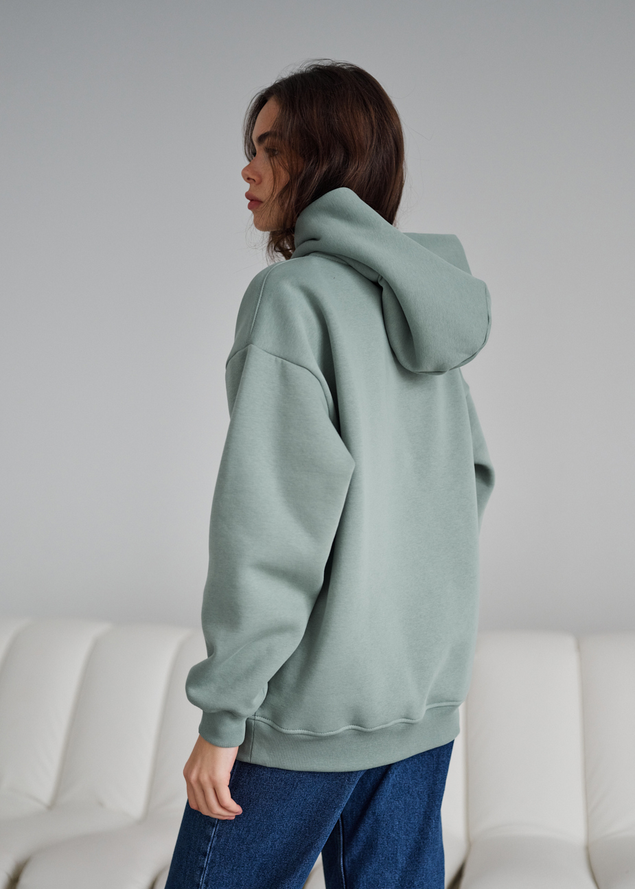 Толстовка жіноча Staff mint oversize fleece м’ятного кольору оверсайз ...